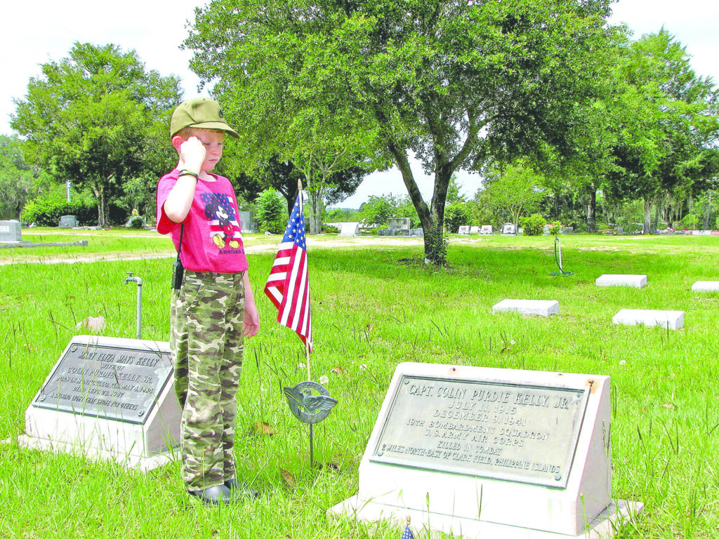 Jarrett Pickels honors Colin P. Kelly Jr. on Memorial Day