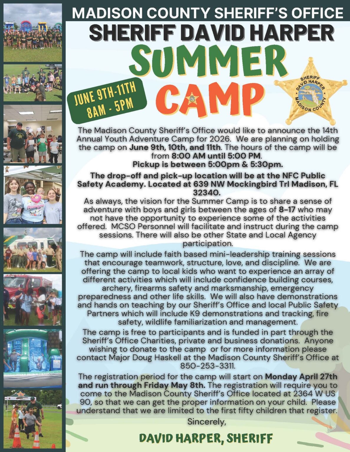 Madison County Sheriff’s Office Summer Camp registration now open